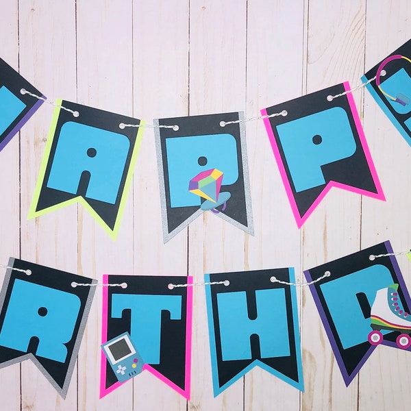 80s Party Banner - Etsy