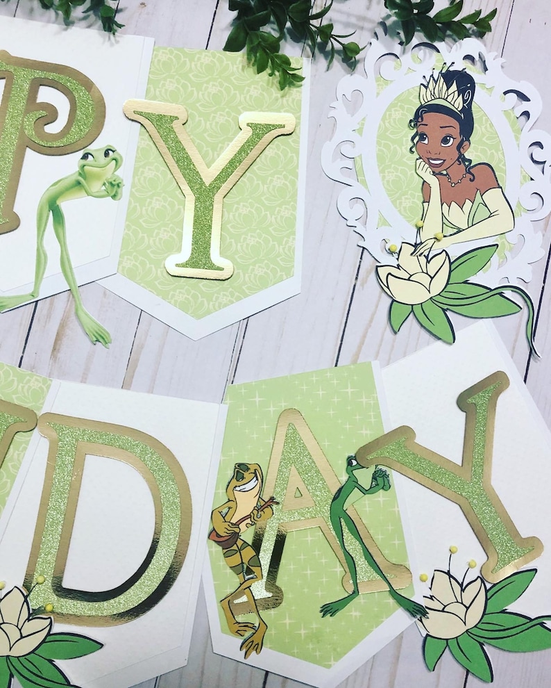 Princess and the Frog Birthday Banner: Party Decor - Etsy