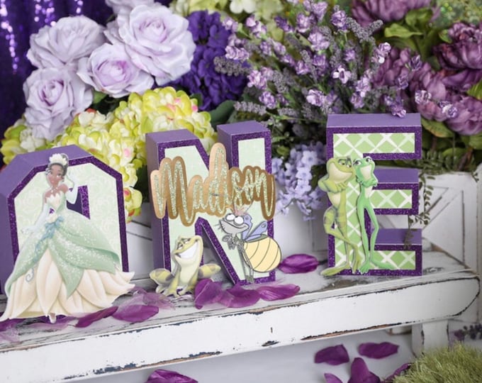 Frog Princess Birthday. 3D Letters ONE or Name. - Etsy