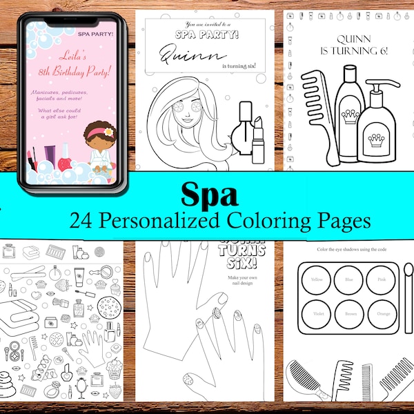 Spa Coloring Page - Etsy