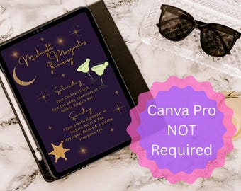 Midnight Margaritas Hen Bachelorette Party Invitation & Itinerary ...