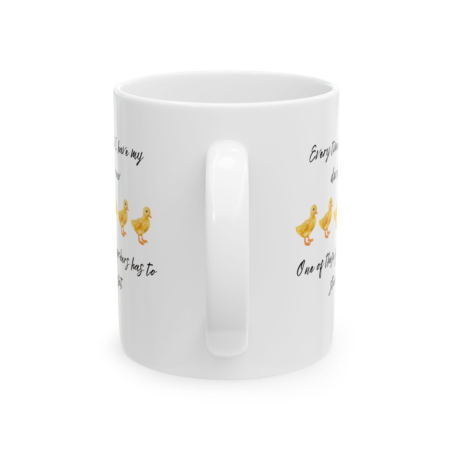 Funny Ducks Ceramic Mug, I Have My Ducks in a Row Coffee Cup, Quirky ...