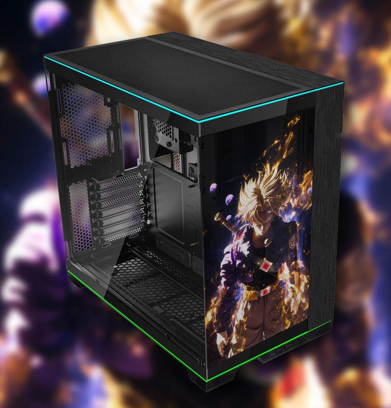 Custom PC Case Vinyl Wrap, Anime Graphic Design, Glass Panel Sticker - Etsy