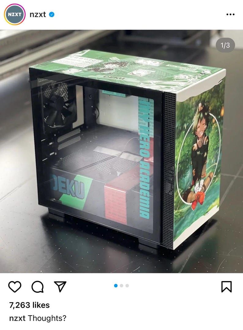 Custom PC Case Vinyl Wrap, Anime Graphic Design, Glass Panel Sticker - Etsy