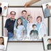 Custom Memorial Drawing, Passed Away Mother Portrait, Add Deceased ...