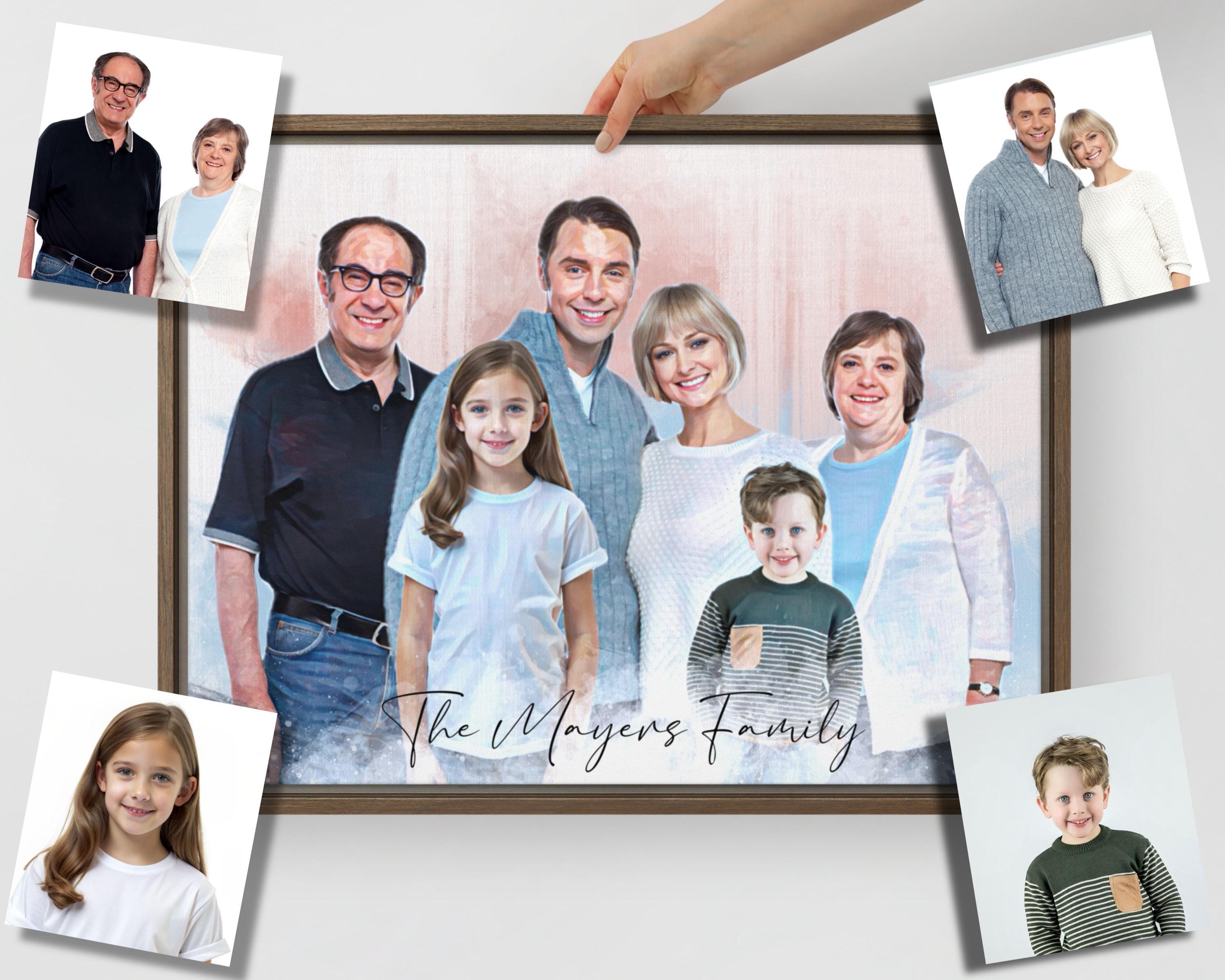 Custom Memorial Drawing, Passed Away Mother Portrait, Add Deceased ...