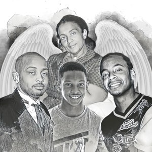 Personalized Watercolor Family Drawing From Photos, Memorial ...