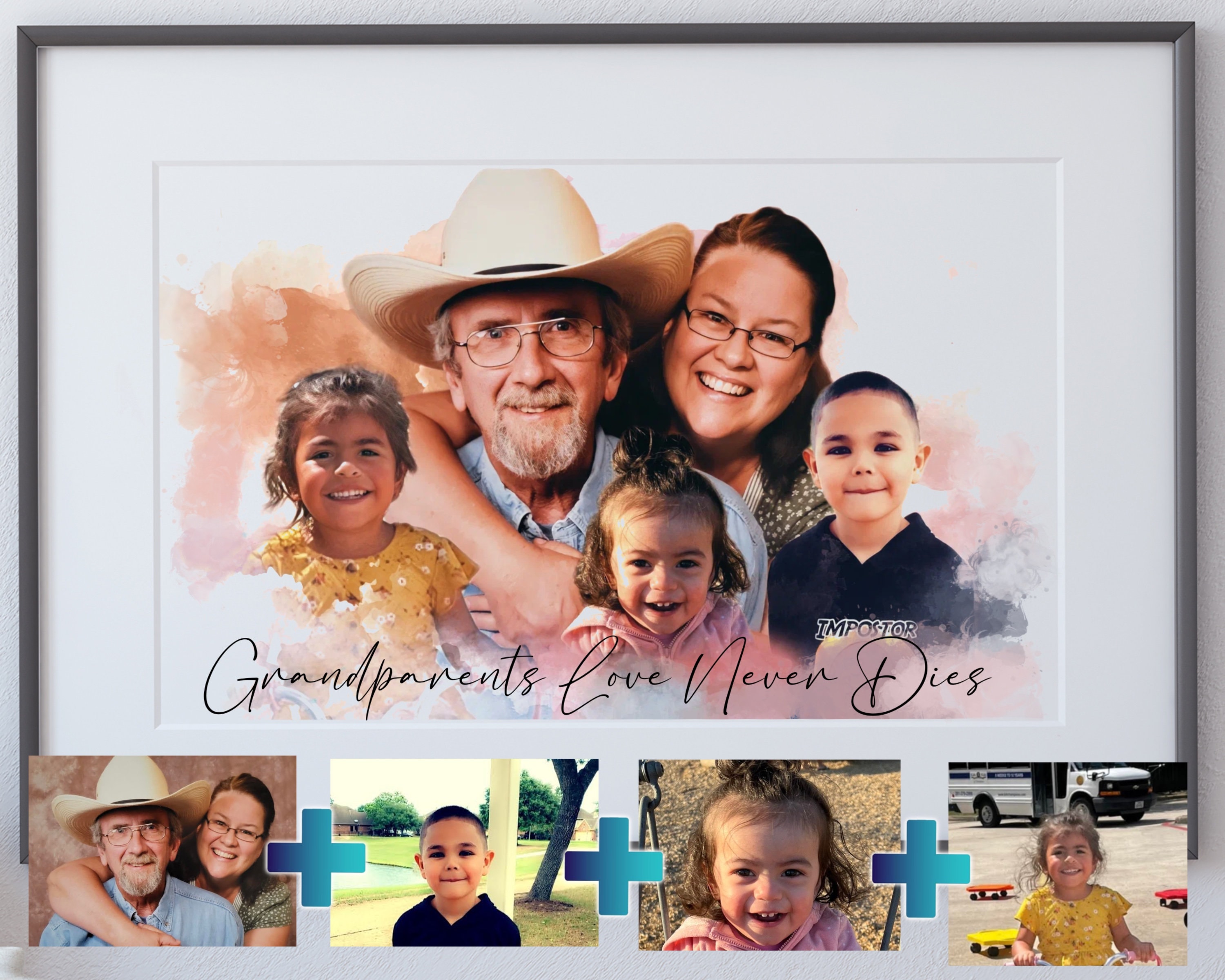 Personalized Memorial Portrait on Canvas Customizable Family - Etsy