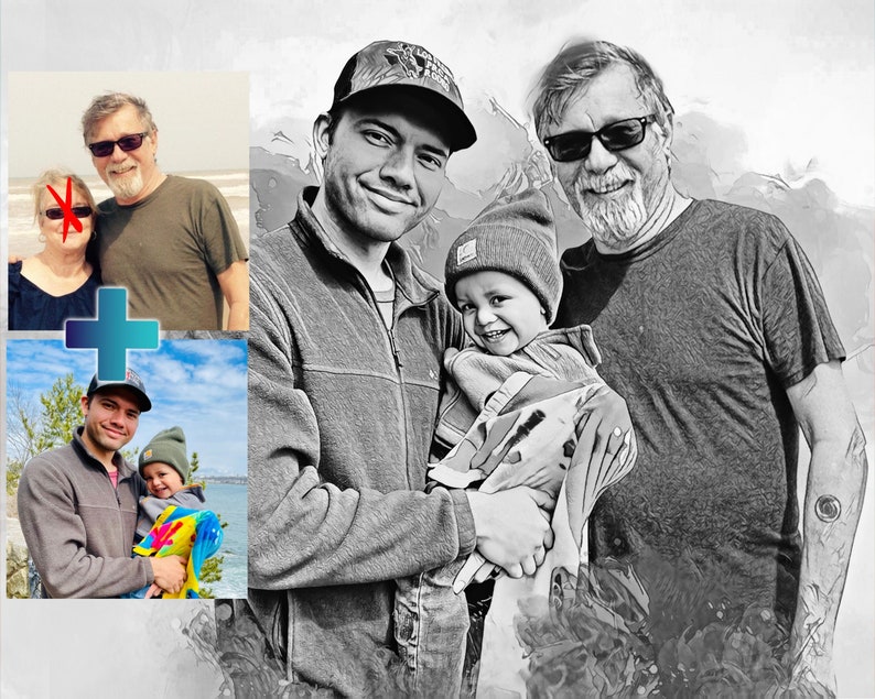 Deceased Loved One Gift Add Deceased Someone to Photo Custom - Etsy