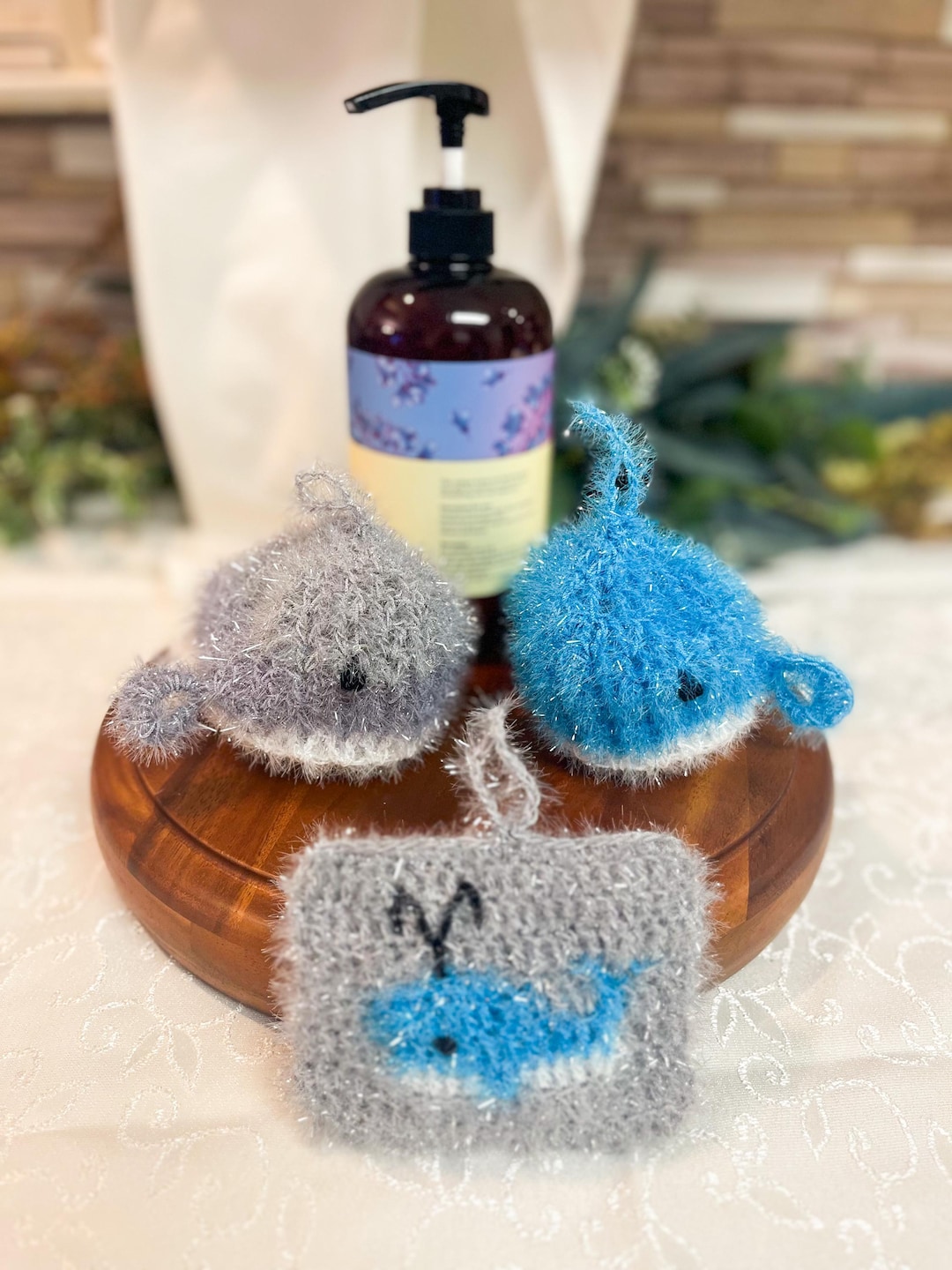 Whale Dish Scrubby / Sparkling Cleaning Sponge - Etsy