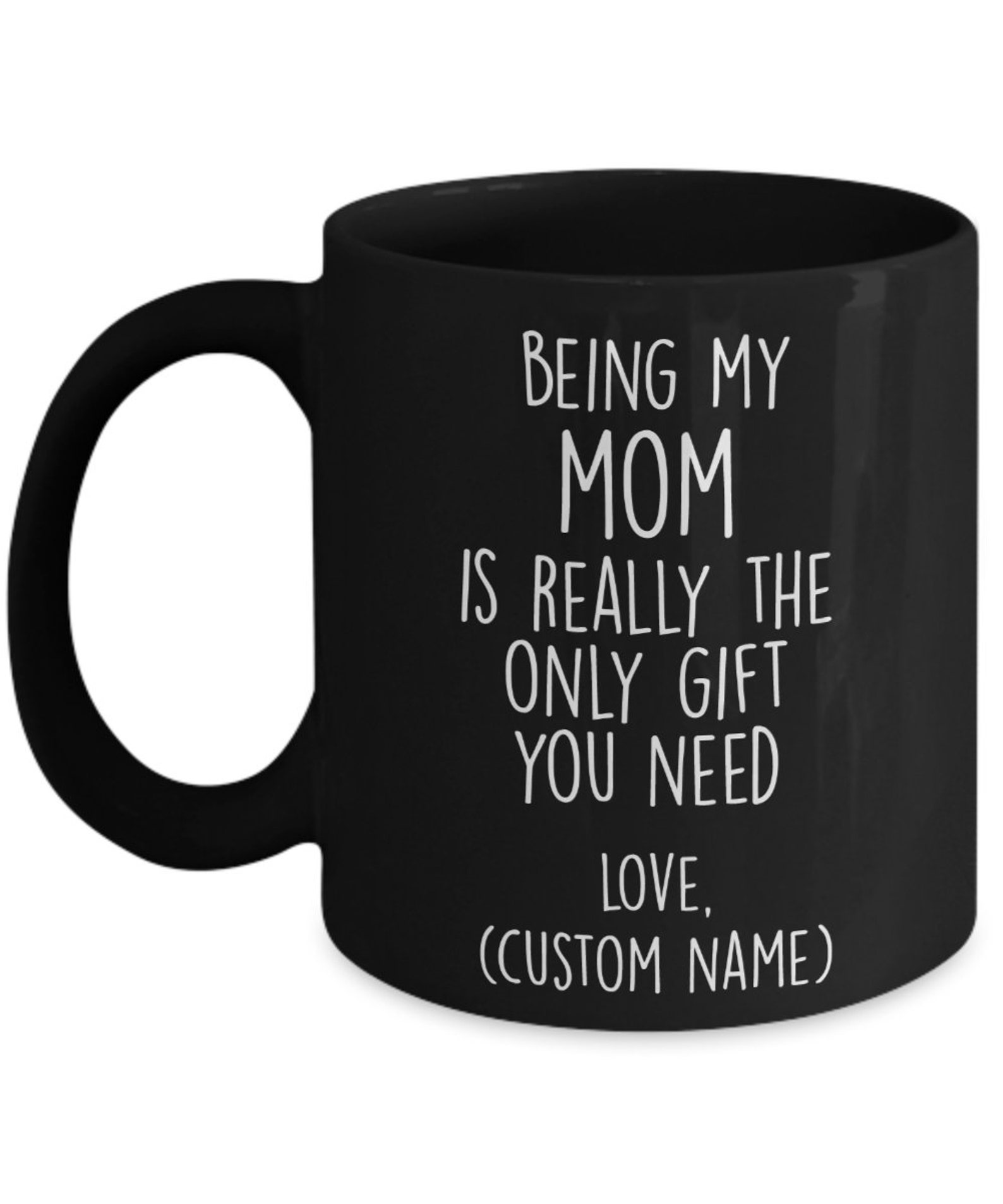 Custom Mom Ts Black Coffee Mug Personalized Mom T Idea Etsy