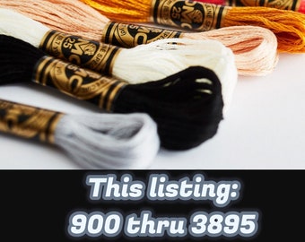3860-3895 DMC FLOSS 6 Strand 100% Cotton Embroidery Floss for Cross ...