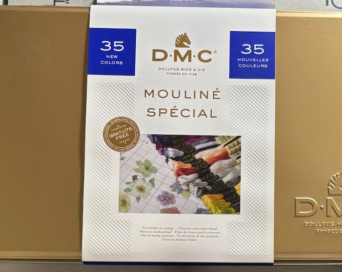 DMC 35 New Colors Set in Golden Tin Boxdmc 6 Strand Skein Embroidery ...