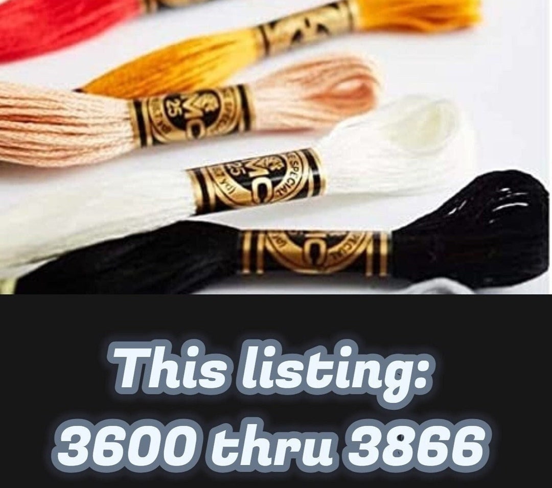 DMC 6 Strand {3600thru 3866} Skein Embroidery Floss--100% Cotton--made ...