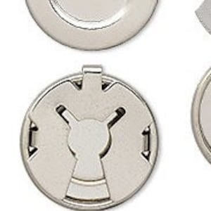 Button Covers Silver Tone Findings Parts 18mm Round--(20 Pieces)--diy ...