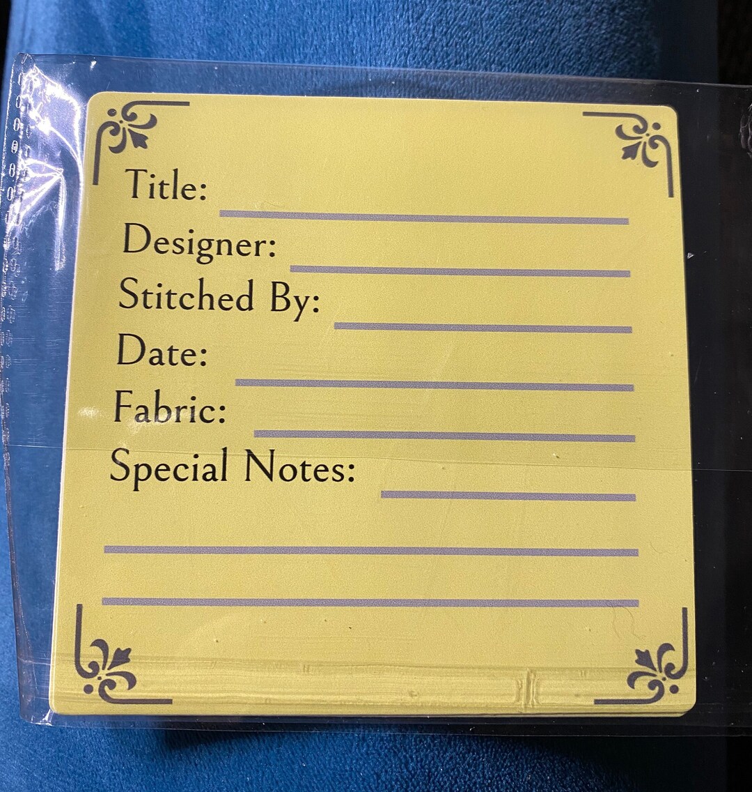 Sticker Plates--description Labels for Cross Stitch Needlework ...