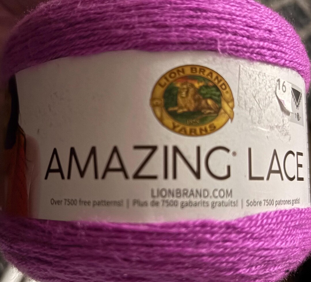 Lion Brand Amazing Lace--acrylic and Nylon--solid Color Hot Pink ...
