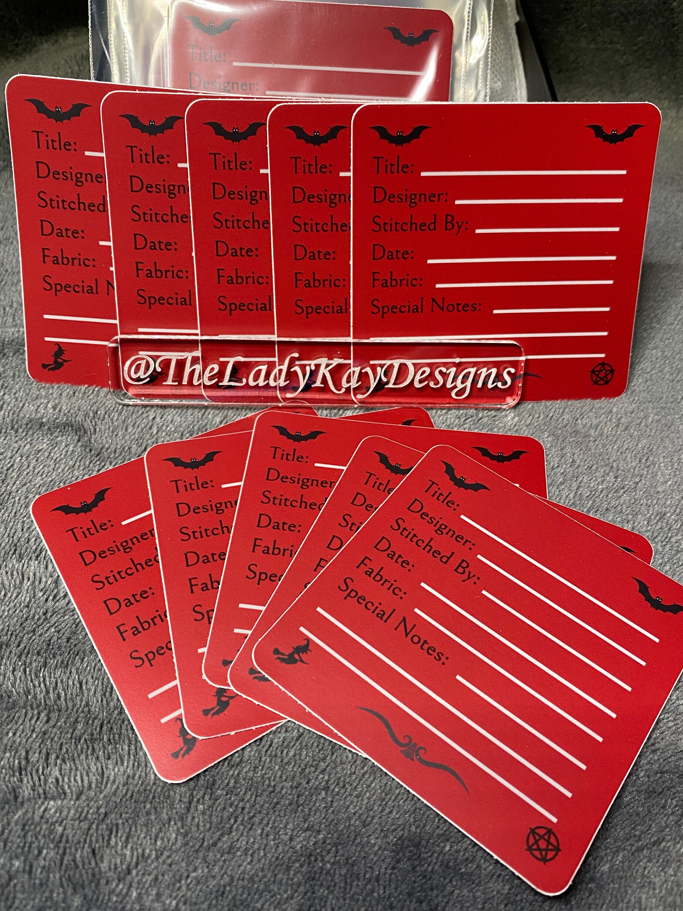 Goth Witchy Sticker Platesdescription Labels for Cross - Etsy