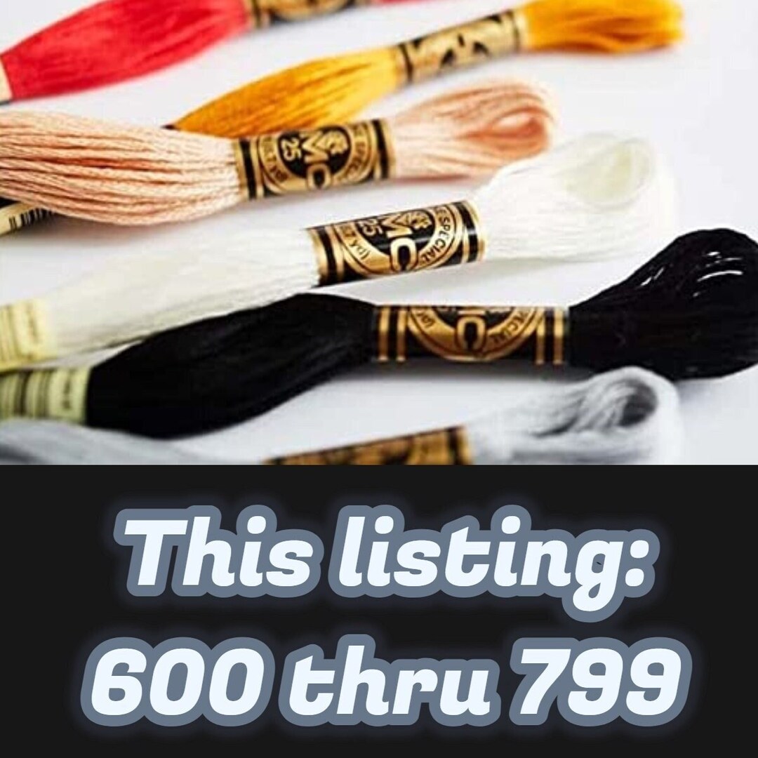 DMC 6 Strand {600 Thru 799} Skein Embroidery Floss--100% Cotton--made ...