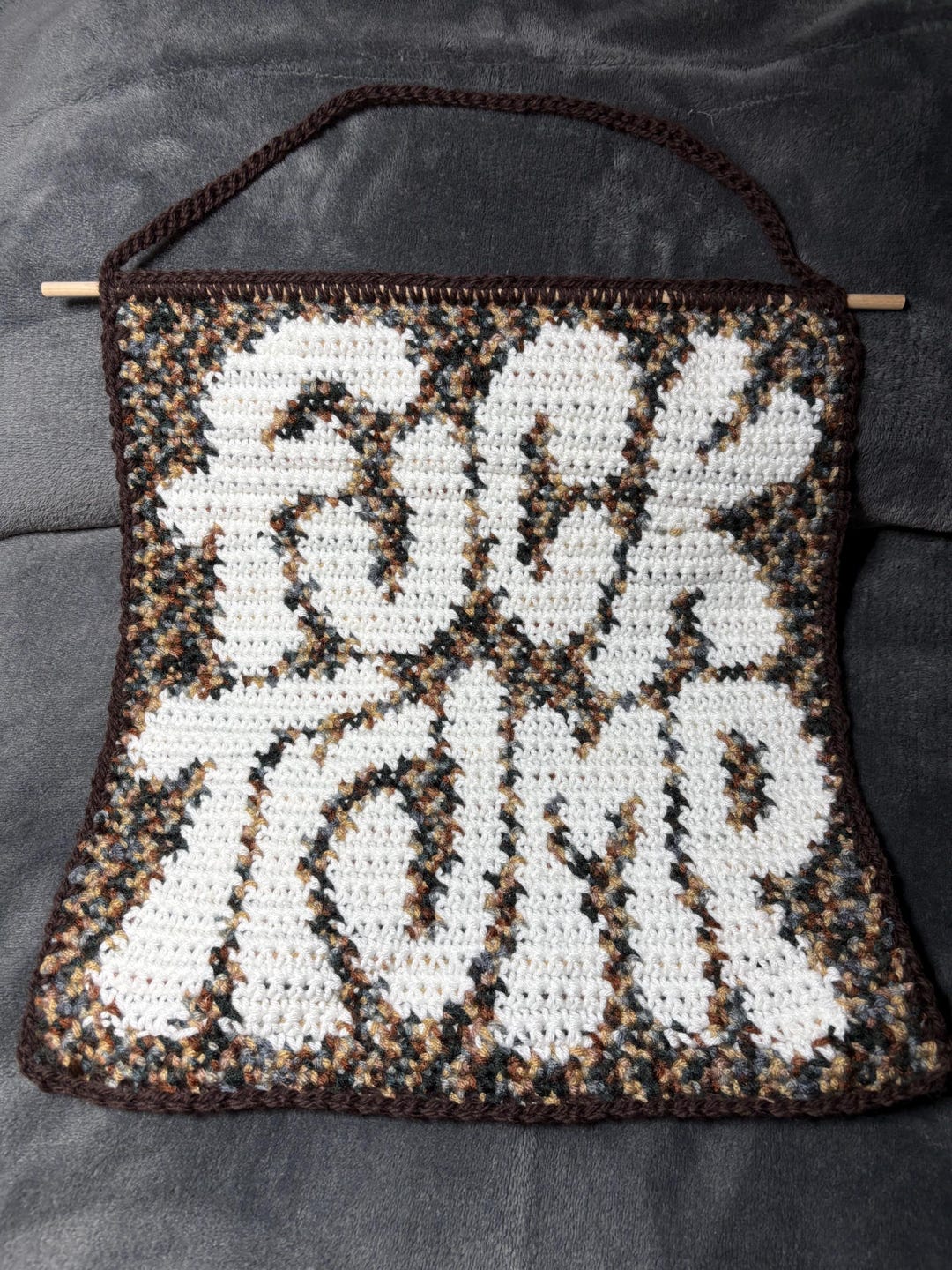 Fuck Trump Wall Hanging--mosaic Panel--hand Crocheted--home Decor ...