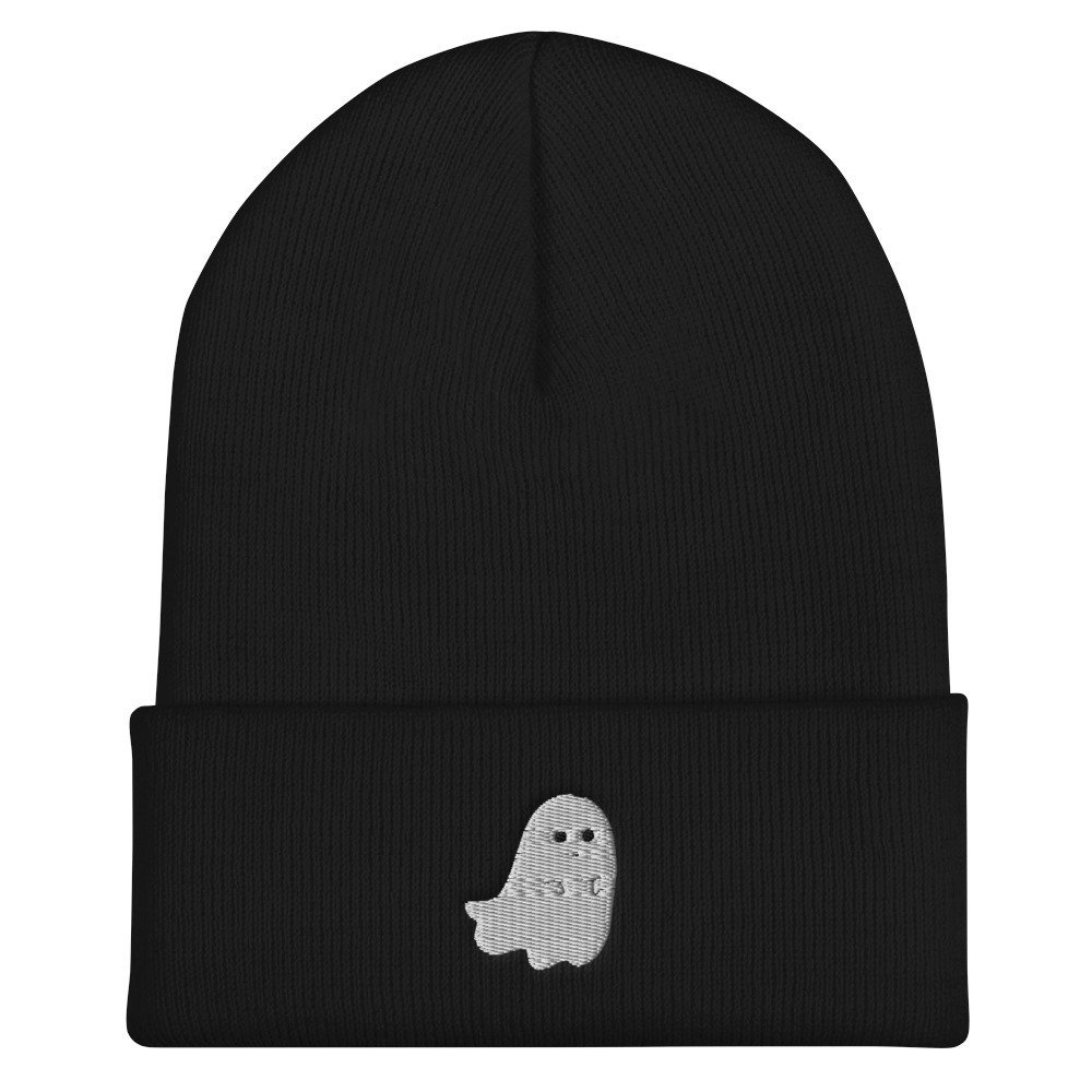 EMBROIDERED GHOST BEANIE Halloween Beanie Beanie Ghost | Etsy