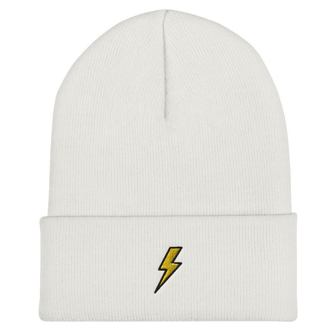 LIGHTNING BOLT HAT, Lightning Beanie, Embroidered Beanie,lightning Hat ...