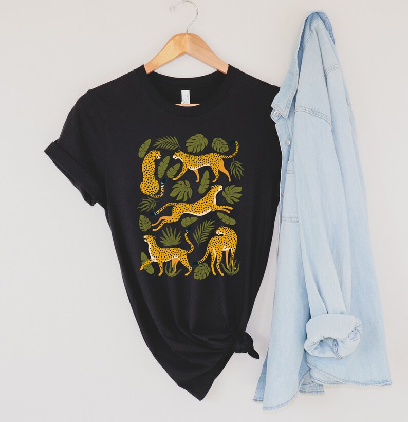Leopard Graphic Tee, Cheetah Shirt, Animal Shirt Women, Leopard Shirt ...