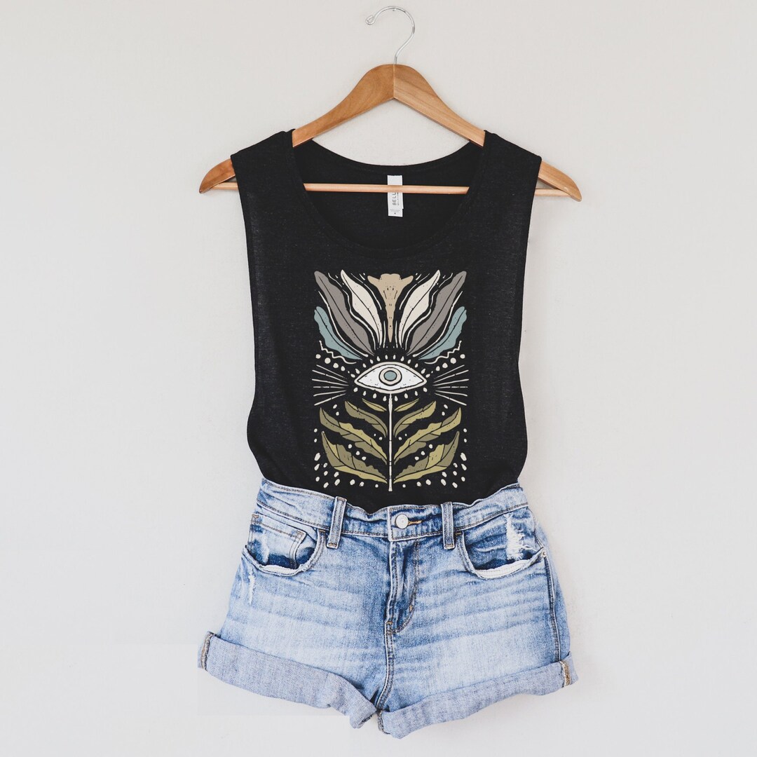 Muscle Tanks Women, Abstract,boho Tanks, Boho Shirts, Workout Tanks ...