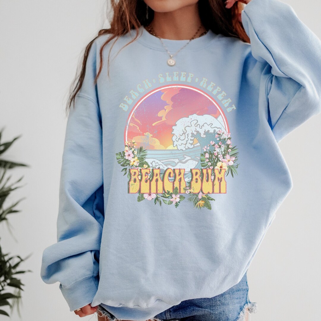 Beachy Sweatshirt, Beach Sweatshirt, Vacation Sweatshirt, Beach Shirt ...