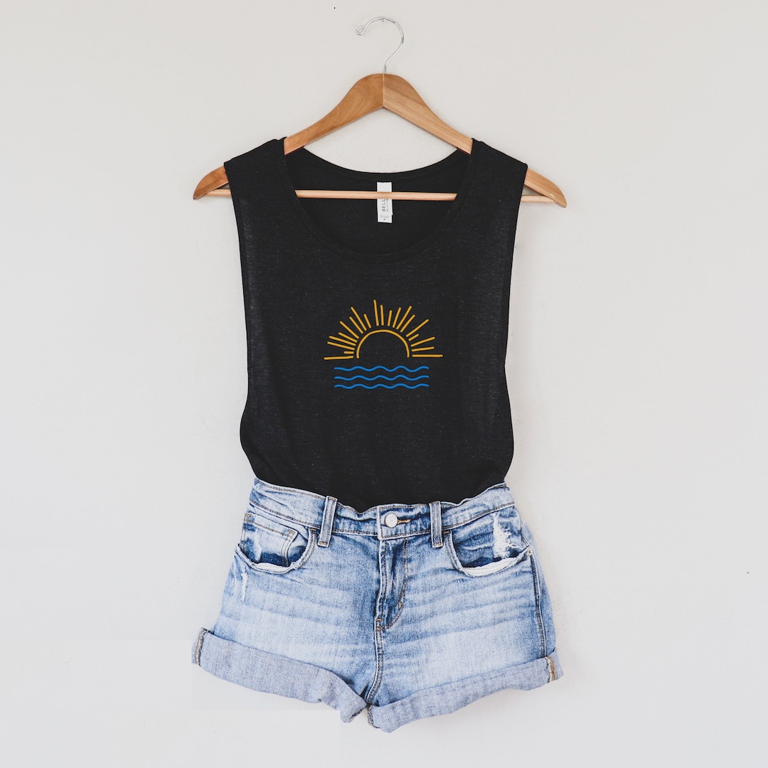 Sun Tank, Summer Tanks, Beach Tank, VSCO Shirt, Wave Shirt, Beach Tanks ...