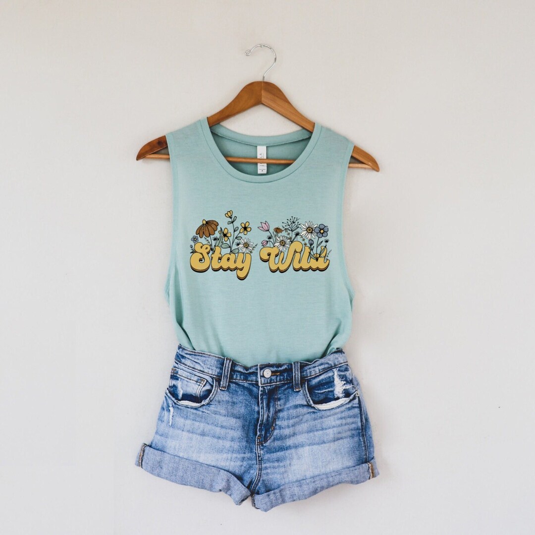 Boho Tanks, Wildflower Shirt,muscle Tanks, Hippie Tank, Cute Tanks Tops ...