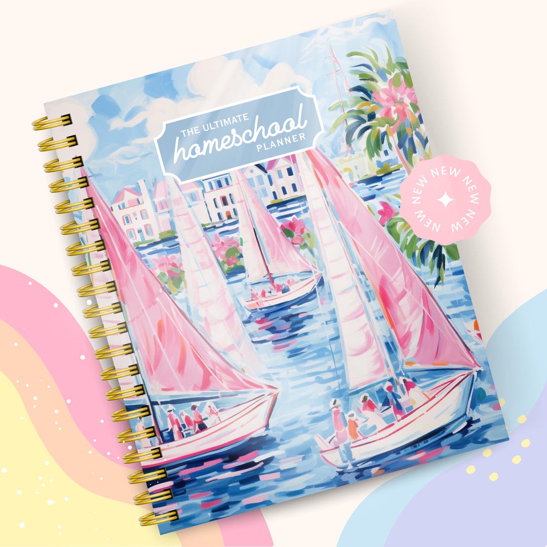 PHYSICAL HOMESCHOOL PLANNER | Laminated Cover | Nautical Homeschooling ...