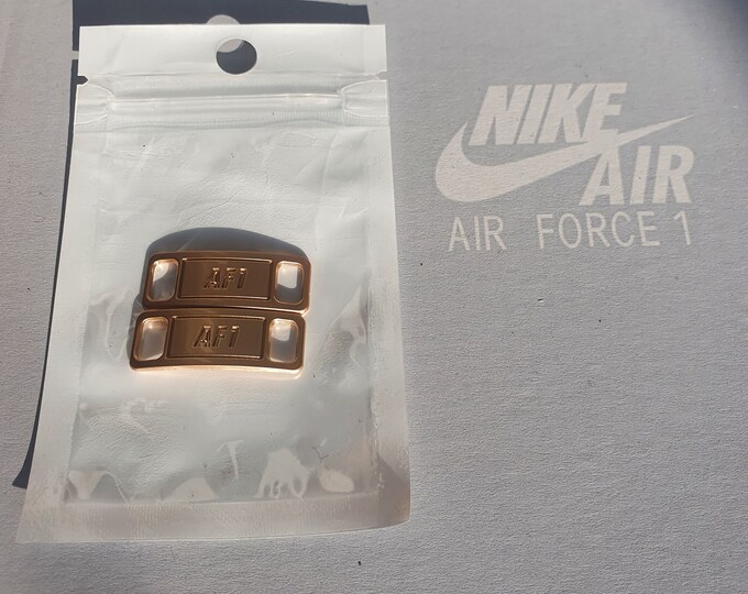 MATTE ROSE GOLD Air Force 1 Lace Tag, Buckle, Lock, 17 Colours ...