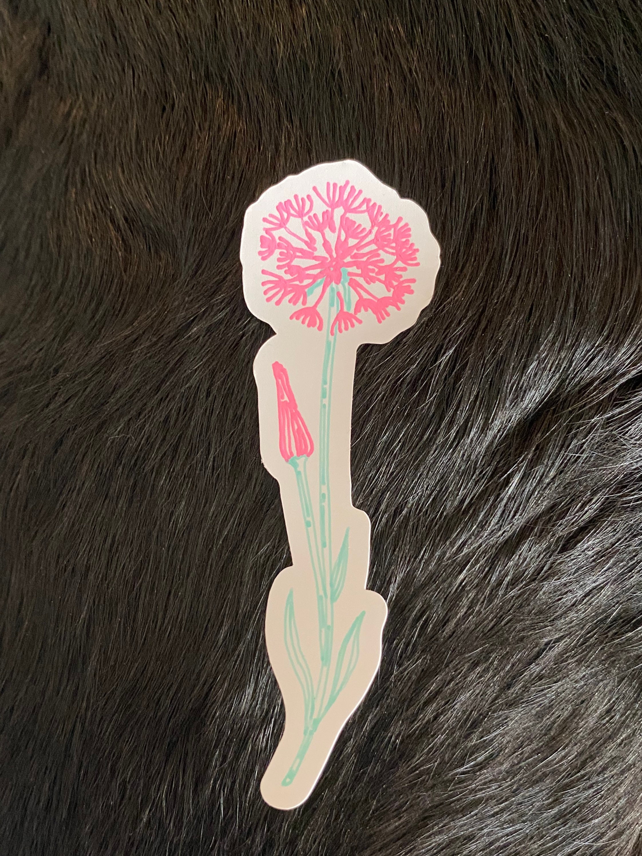 Dandelion-inspired Flower Paper Sticker - Etsy UK