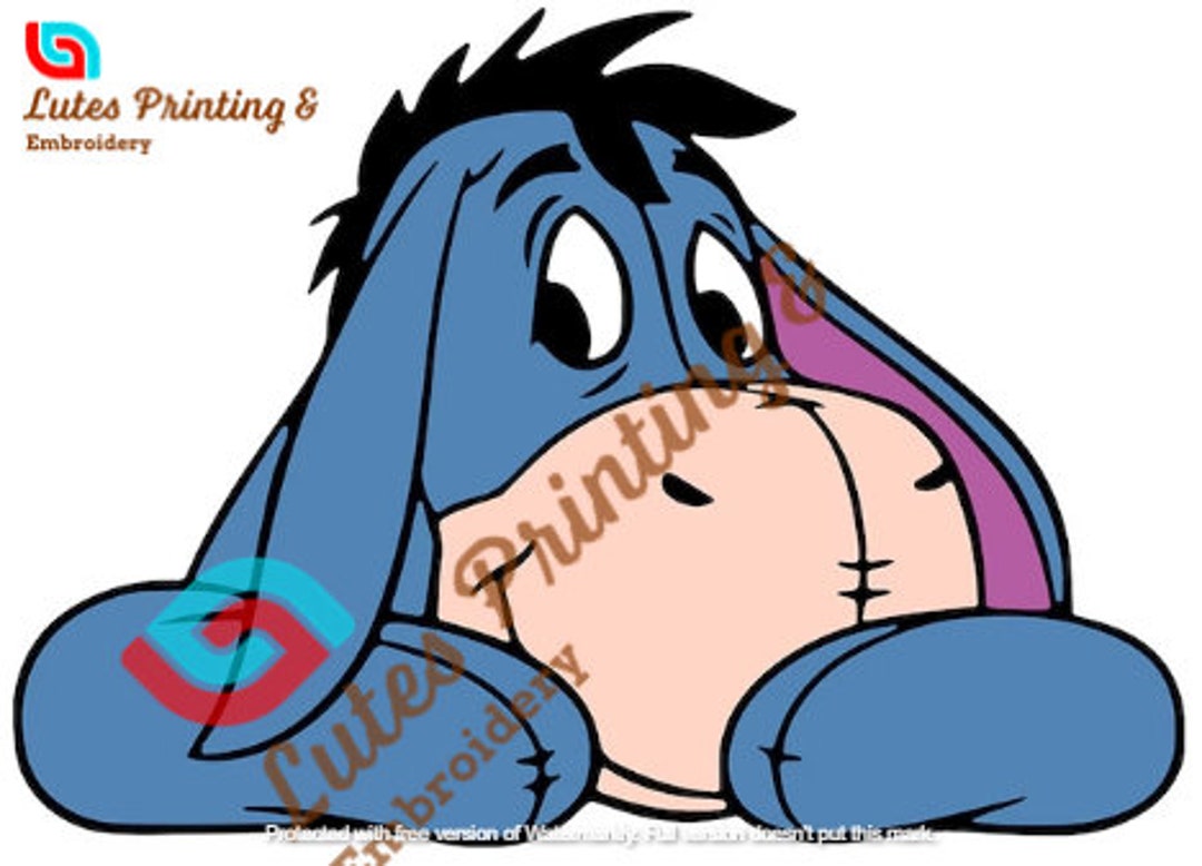 Eeyore Head Embroidery File - Etsy