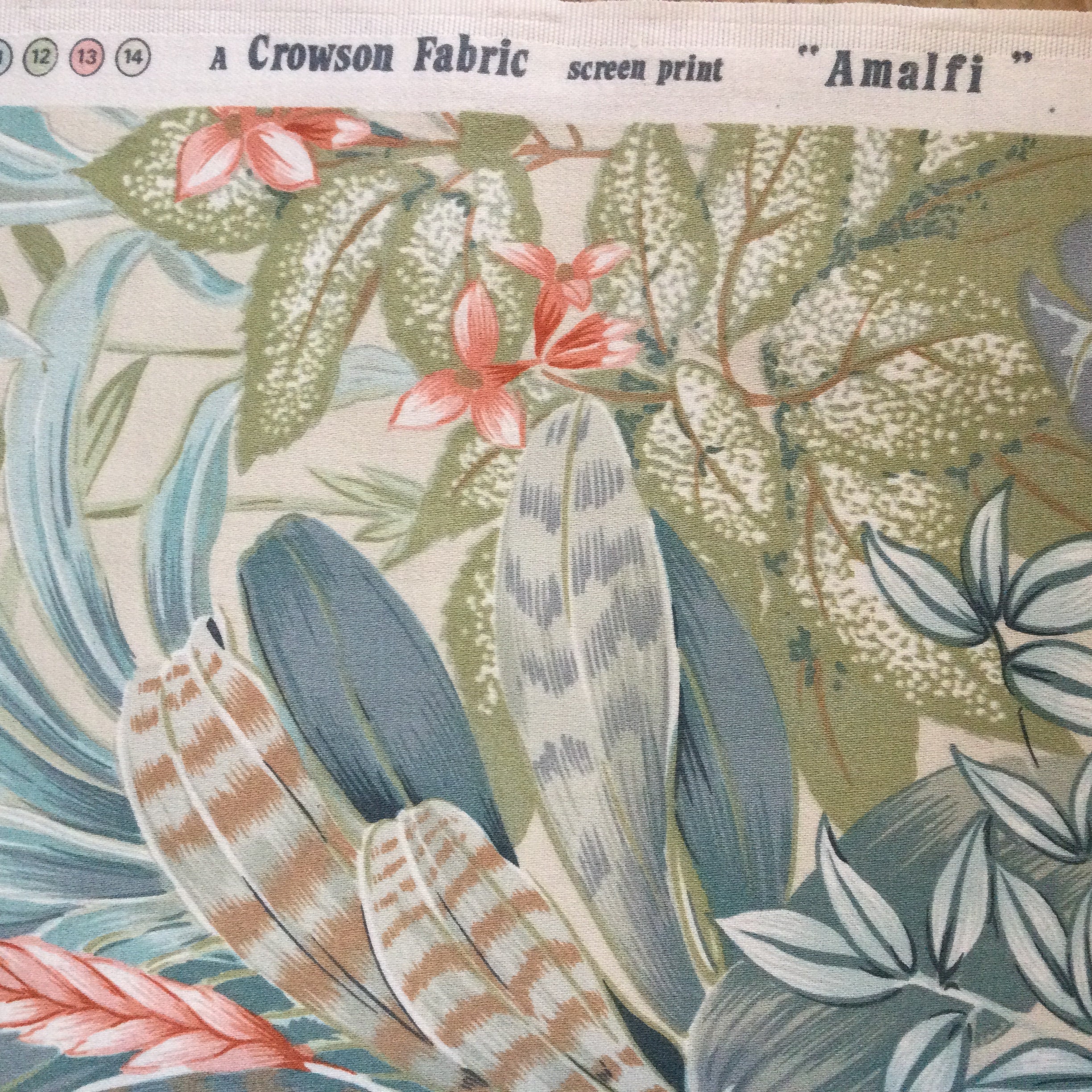 Vintage Crowson Fabric amalfi From 1980s - Etsy Australia