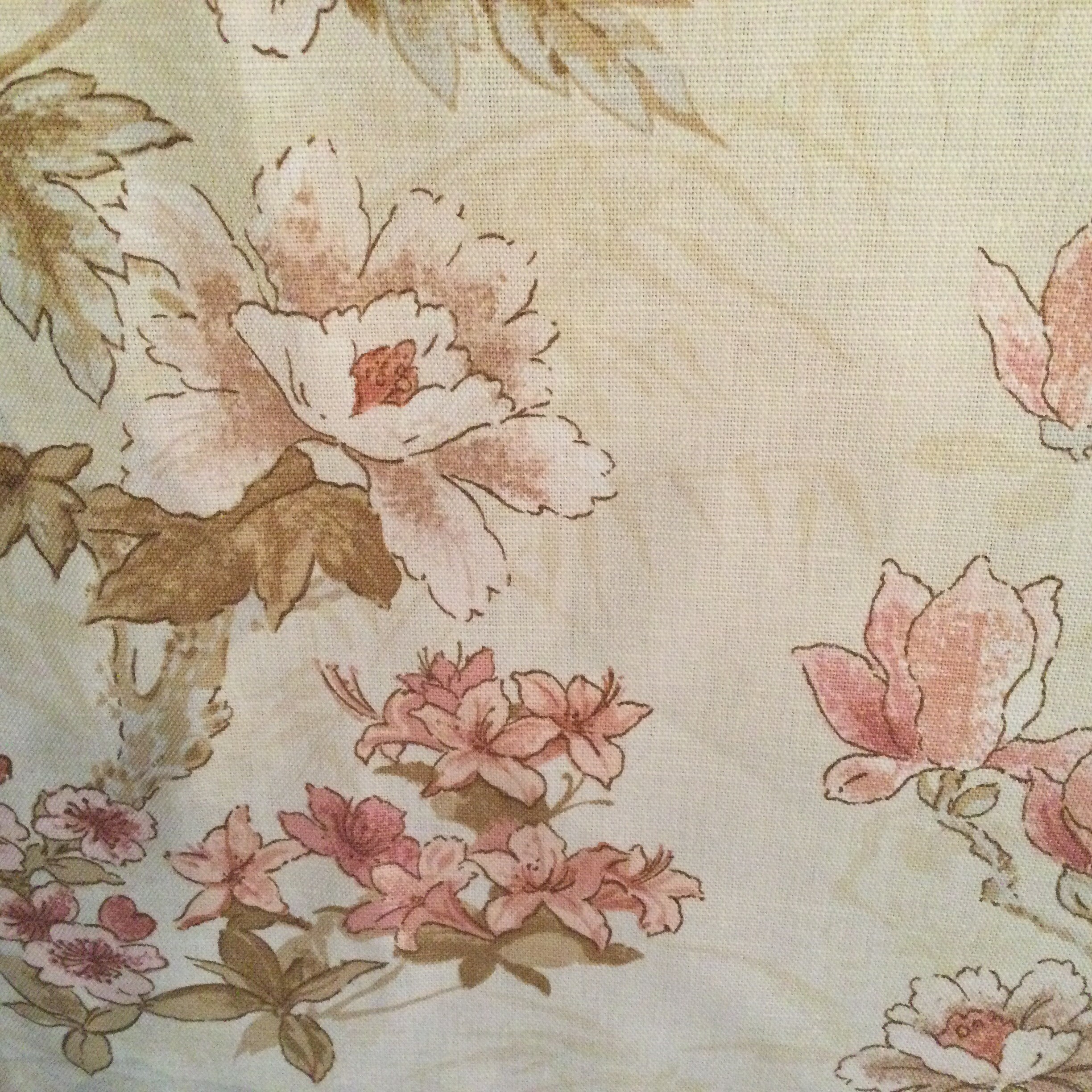Vintage Crowson Floral Linen Fabric ferndown PINK 1980s - Etsy UK