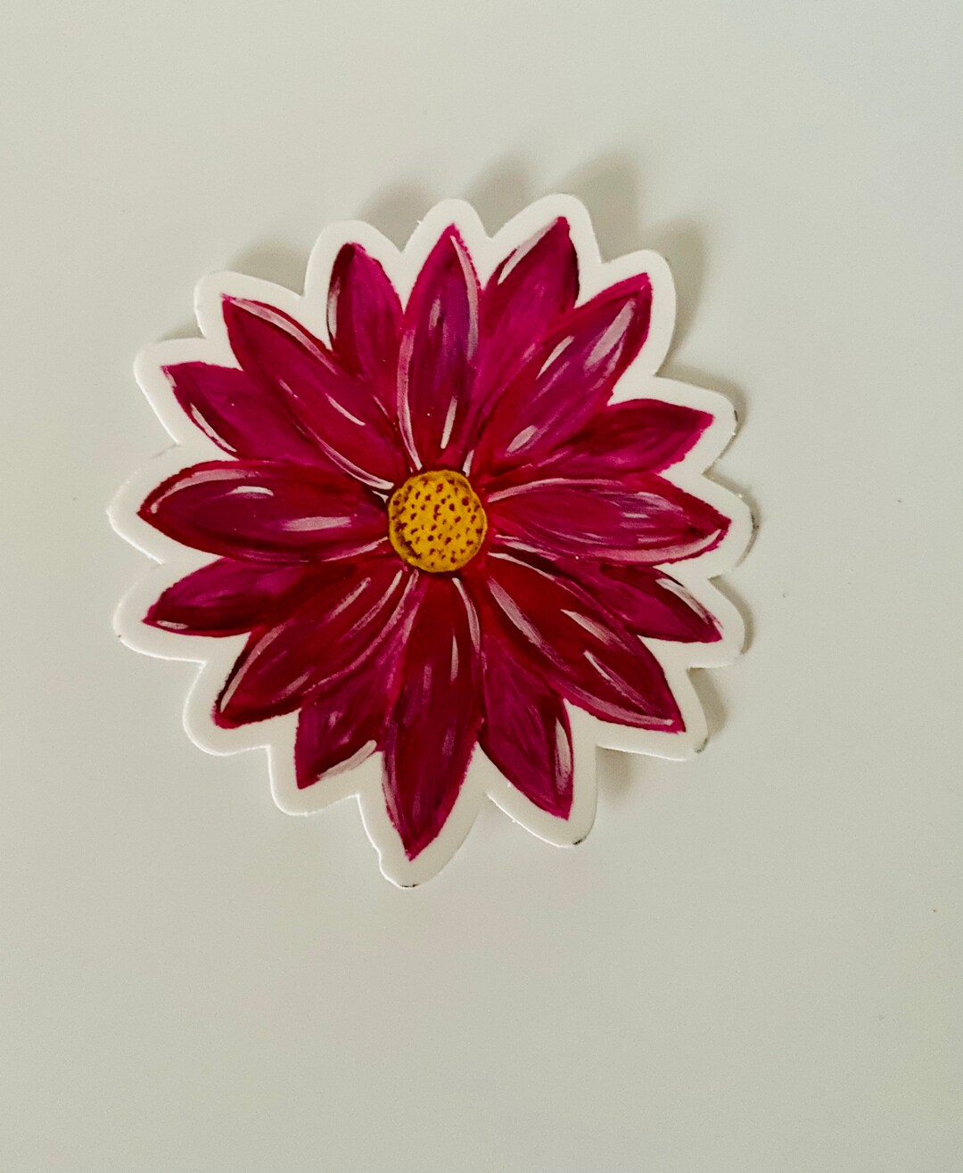 Happy Pink Flower Sticker, Decal for Notebook, Laptop, Bicycle, Water ...