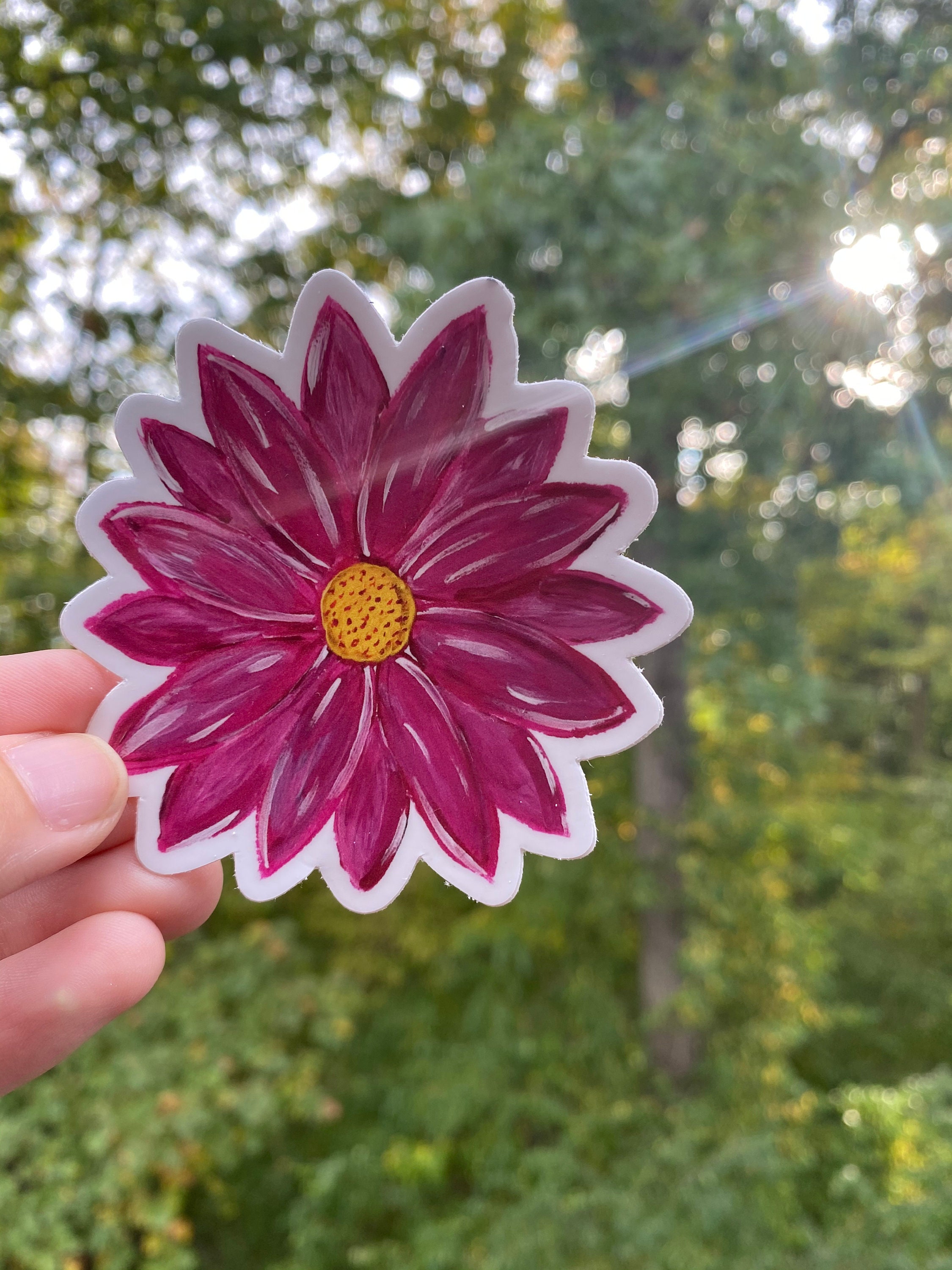 Happy Pink Flower Sticker Decal for Notebook Laptop - Etsy