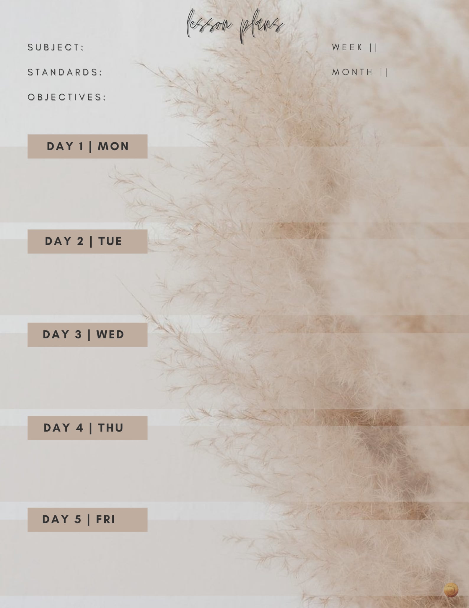 Boho Lesson Plan Template, Lesson Plan Templates for Teachers - Etsy