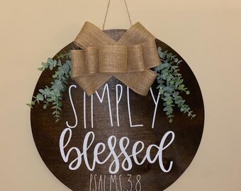 Blessed Door Sign | Etsy