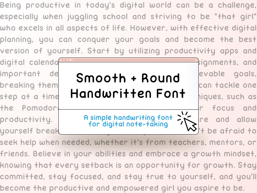 Smooth and Round Handwritten Font, Handwriting Fonts, Handwritten Fonts ...
