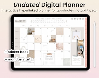 2023 Digital Planner, Undated Digital Planner, Goodnotes Planner, iPad ...