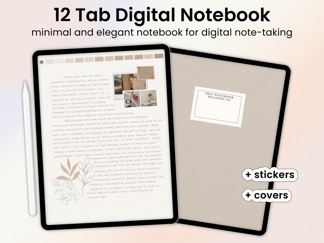 Digital Notebook Goodnotes Notebook With Tabs Goodnotes Digital ...