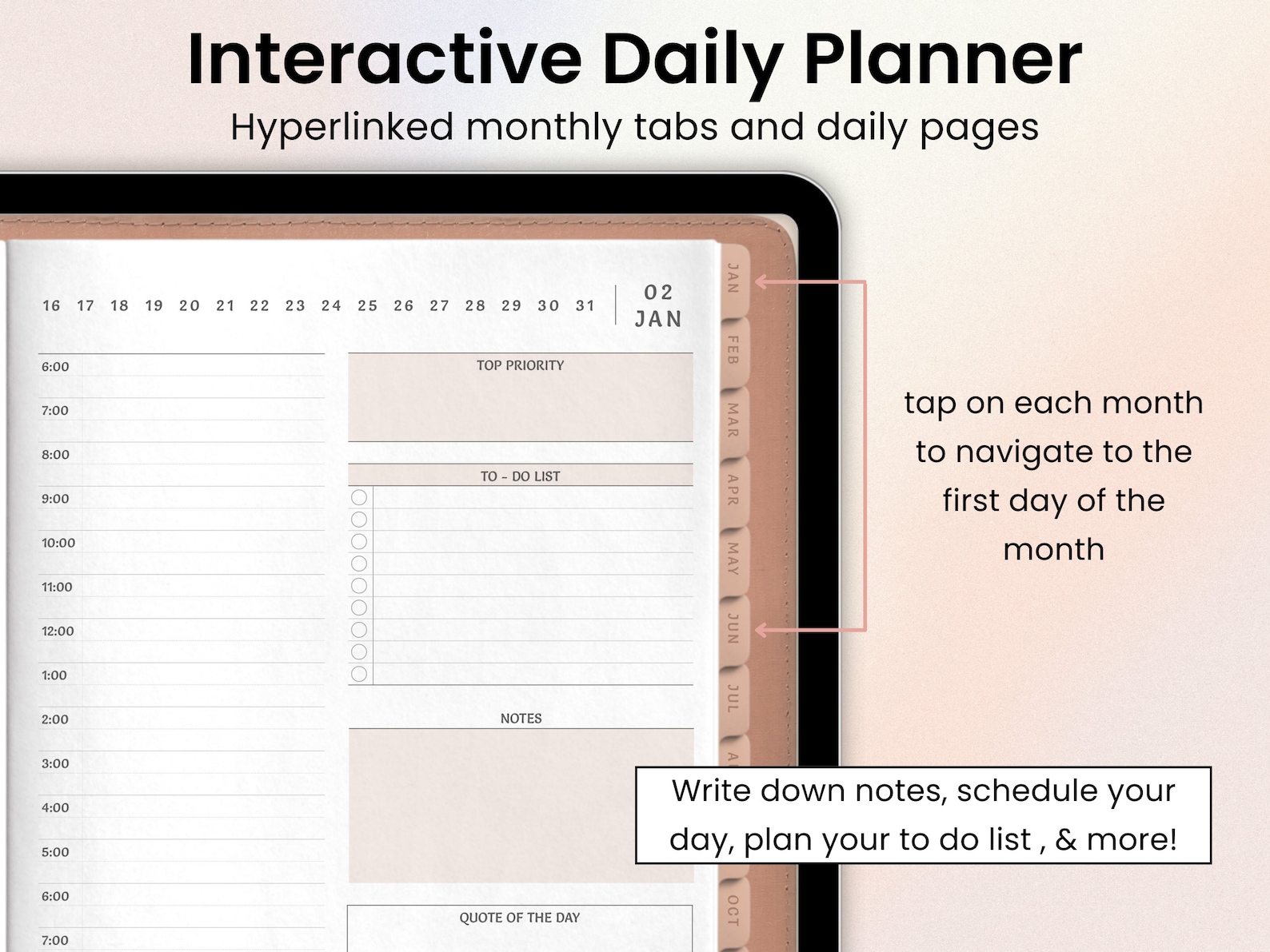 Digital Daily Planner for Goodnotes, Planner for Goodnotes, Realistic ...
