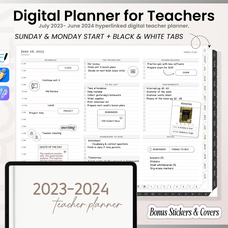 Teacher Digital Planner - Etsy