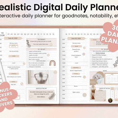 Digital Daily Planner for Goodnotes Planner for Goodnotes - Etsy