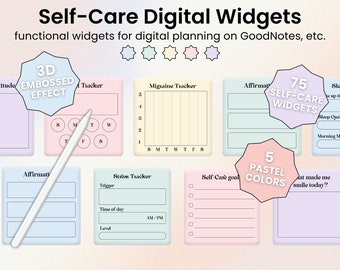 Fitness Widgets for Digital Planning / Digital Stickers for - Etsy