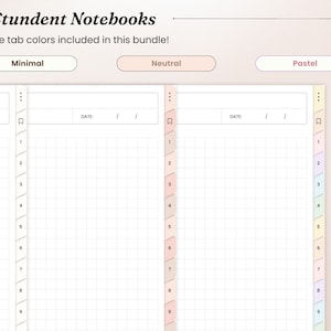 Digital Student Notebook Bundle: iPad Notetaking Templates (PDF) - Etsy
