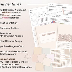 Digital Student Notebook Bundle: iPad Notetaking Templates (PDF) - Etsy